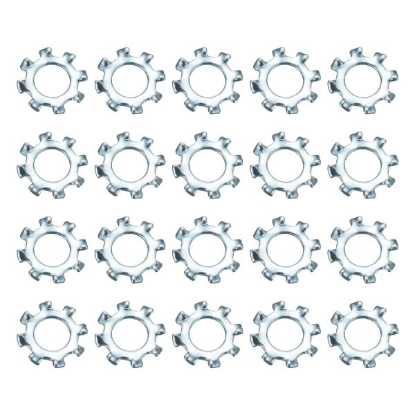 【本商品は海外出荷】お届けは通常20-30日を頂いております。サイズ:8#外歯座金100個。内径:4.34mm(0.17インチ);外径:9.5mm(0.37インチ);厚さ:0.56mm(0.02インチ)材質:これらの外歯座金は亜鉛メッキ炭素...