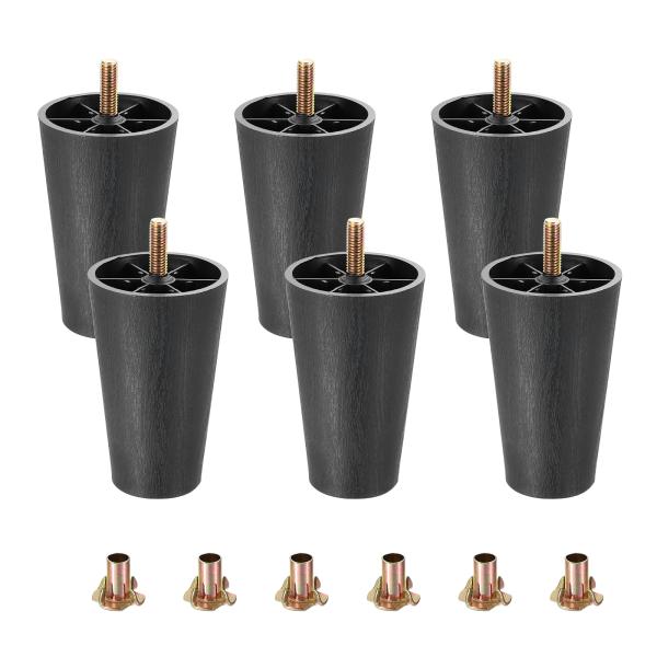 【本商品は海外出荷】お届けは通常20-30日を頂いております。家具脚:サイズは100x60mm/3.94x2.36インチ(高さx直径)、ネジサイズはM8x1.25mmです。パッケージには6個のソファ脚が入っています。手作業での計測のため多少...