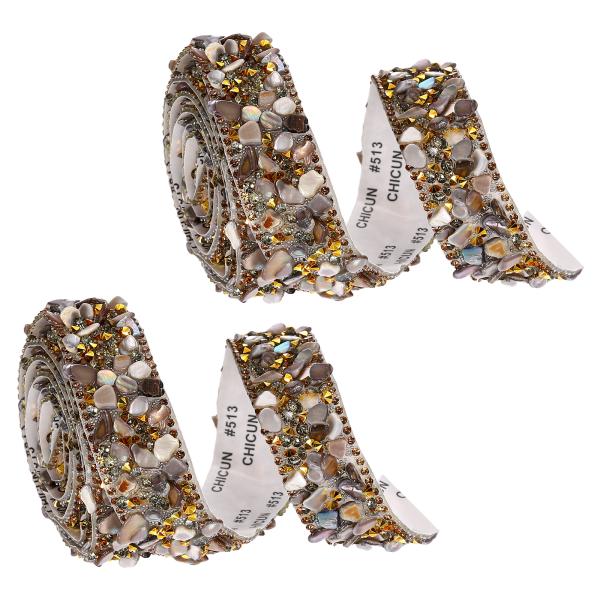 【本商品は海外出荷】お届けは通常20-30日を頂いております。セット内容: パッケージには、幅2cm / 0.79"、総長0.91m / 1ヤードのクリ スタルラインストーンリボン2ロールが含まれています。異なる光の下で見る色が異なるため、...