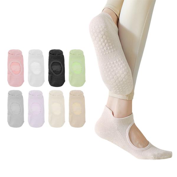 【本商品は海外出荷】お届けは通常20-30日を頂いております。【商品仕樣】カラー：乳白色 | 素材：綿60%、ポリエステル30%、ポリウレタン10%【滑り止め&amp;衝撃吸収】ソールのシリコン加工でマットにしっかりグリップ。クッション性が...