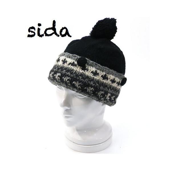 【ブランド名】 SIDA/シダ【品番】 B1301C【商品名】 レディース 3wayニット帽/手編みニットキャップ【カラー】 ブラック【素材】 (表地)ウール100%、(裏地)フリース部：ポリエステル100%【サイズ】 フリー【納期につきま...