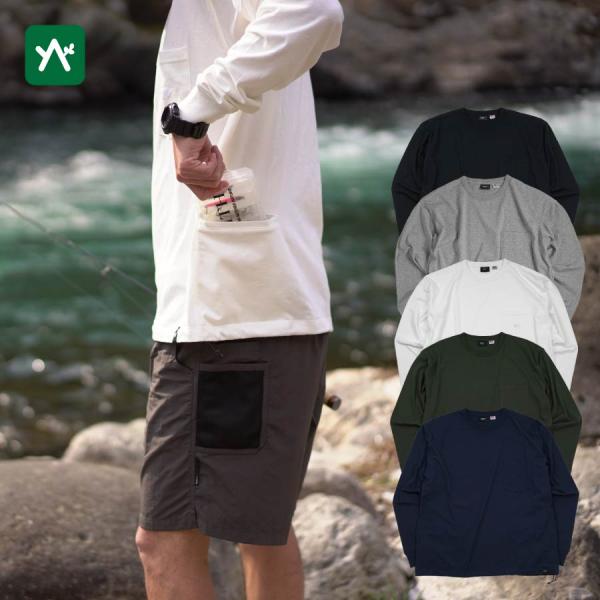 Flexible Back Pocket Designバック（背面）両サイドにポケットを配した、ROOT CO.オリジナルの機能性Tシャツ。ショルダー掛けのスマホやギアを収納でき、走ったり屈んだりしても揺れやズレ落ちを抑えます。ベルクロ付き...