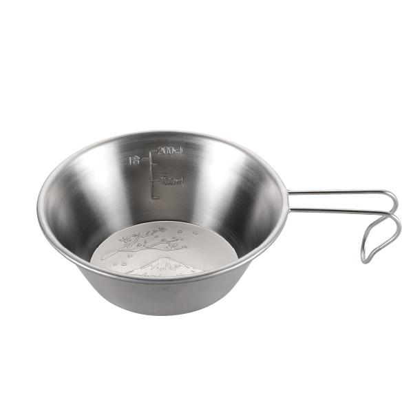 富士山と桜が描かれた、和風デザインのシェラカップ[和柄]●当店は土日祝の出荷はお休みです。