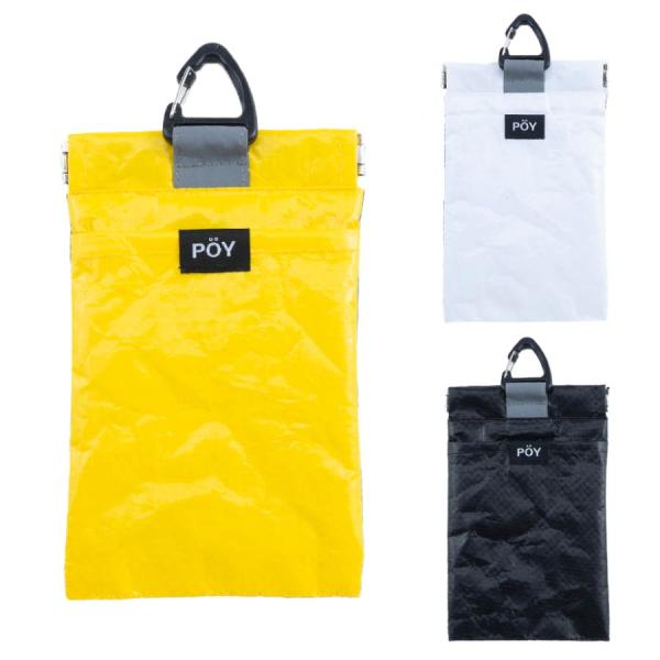 POY x WEEKEND(ER)の新しいデザインリフレク素材にPE素材を組み合わせたWEEKEND(ER)らしい仕上がりのPOY[携帯ミニごみ箱 ゴミ入れ]●当店は土日祝の出荷はお休みです。