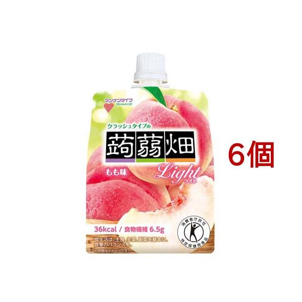 クラッシュタイプの蒟蒻畑ライト もも味(こんにゃく畑 コンニャクばたけ 桃味 ピーチ味)/ガム・グミ・ゼリー/ブランド：蒟蒻畑/( こんにゃくゼリー 食物繊維 低カロリー  ゼリー飲料 )/【発売元、製造元、輸入元又は販売元】マンナンライフ...