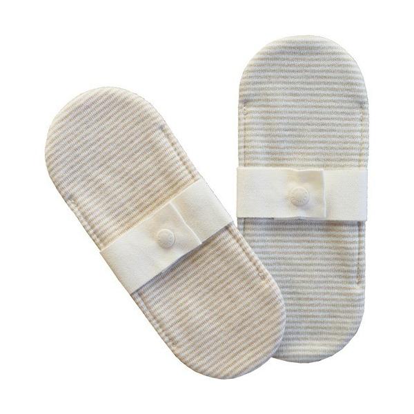 リトル布ナプキン2枚セット(ボーダー茶＆ボータグリーン)/生理用品/ブランド：メイドインアース/( 生理用品 )/【発売元、製造元、輸入元又は販売元】チーム・オースリー/【リトル布ナプキン2枚セット(ボーダー茶＆ボータグリーン)の商品詳細】...