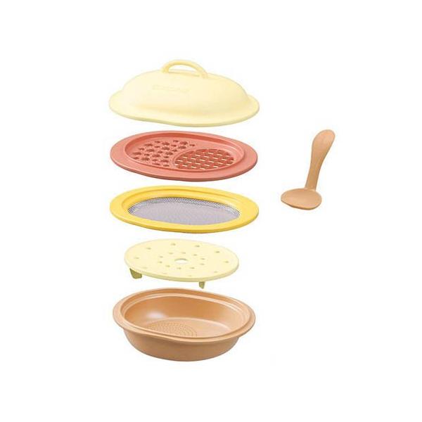 ママごはんつくって 離乳食作りから長〜く使える調理セット/雑貨/【発売元、製造元、輸入元又は販売元】KJC/【ママごはんつくって 離乳食作りから長〜く使える調理セットの商品詳細】●「つぶす、こす、きる、おろす、ゆでる、する」の1台6役！●調...