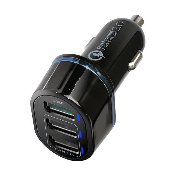 エレコム 車載充電器 カーチャージャー USBA*3ポート ブラック EC-DC04BK/携帯電話・スマートフォン周辺機器/ブランド：エレコム(ELECOM)/【発売元、製造元、輸入元又は販売元】エレコム/【エレコム 車載充電器 カーチャー...