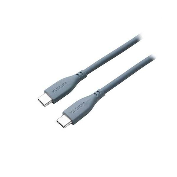 エレコム USB-Cケーブル PD100W Type-C to C シリコン 2m オーシャングリーン/携帯電話・スマートフォン周辺機器/【発売元、製造元、輸入元又は販売元】エレコム/【エレコム USB-Cケーブル PD100W Type-...
