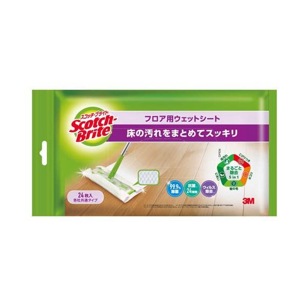 3M スコッチブライト フロア用ウェットシート 99.9％除菌・ウイルス除去/住居掃除用品/ブランド：スコッチブライト(Scotch Brite)/【発売元、製造元、輸入元又は販売元】スリーエムジャパン/【3M スコッチブライト フロア用ウ...