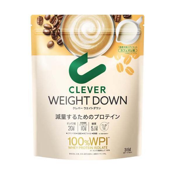 クレバー プロテイン ウエイトダウン カフェオレ味/プロテイン/ブランド：クレバー/【発売元、製造元、輸入元又は販売元】ネイチャーラボ/【クレバー プロテイン ウエイトダウン カフェオレ味の商品詳細】●100％WPI(ホエイプロテインアイソ...