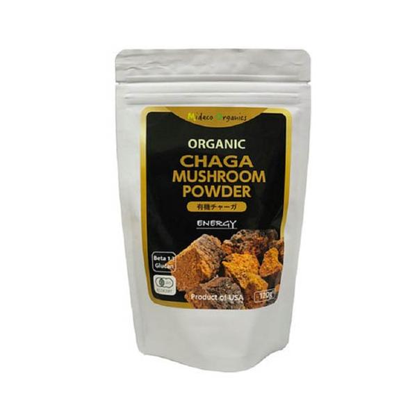 有機チャーガパウダー/キノコ類サプリメント/ブランド：Mideco Organics/【発売元、製造元、輸入元又は販売元】ミデコグループ/【有機チャーガパウダーの商品詳細】●チャーガにはベータグルカン（βグルカン）やビタミン、カルシウム、ミ...