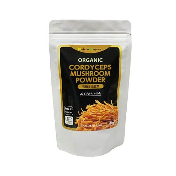 有機冬虫夏草粉末/キノコ類サプリメント/ブランド：Mideco Organics/【発売元、製造元、輸入元又は販売元】ミデコグループ/【有機冬虫夏草粉末の商品詳細】●冬虫夏草にはベータグルカン（βグルカン）やビタミン、カルシウム、ミネラル類...
