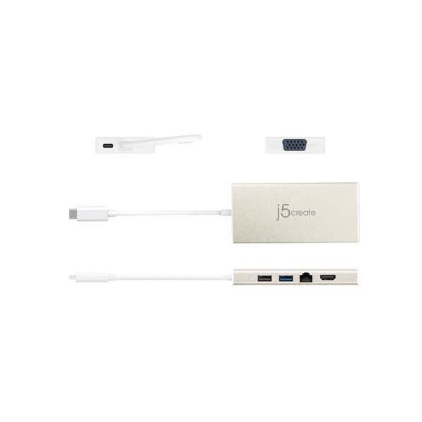 Type-C VGA HDMI ギガビットイーサネット フルファンクションミニドック JCD376/情報家電/ブランド：j5create(ジェイファイブクリエイト)/【発売元、製造元、輸入元又は販売元】j5create/【Type-C VG...