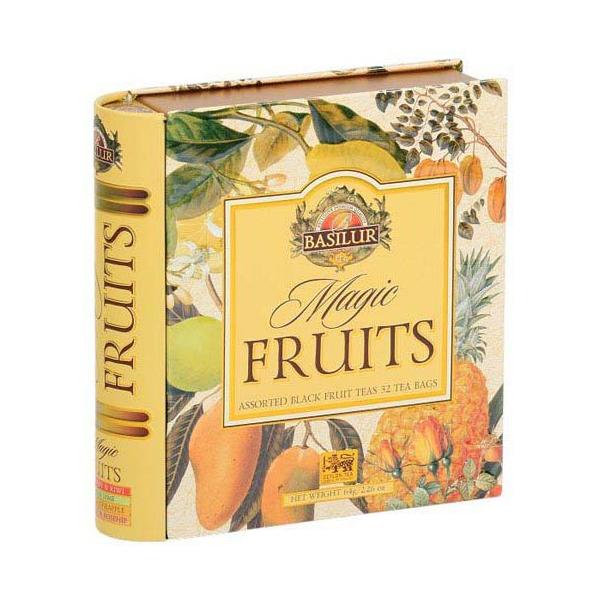 マジックフルーツアソート/紅茶/ブランド：バシラーティー/【発売元、製造元、輸入元又は販売元】バシラーティージャパン/【マジックフルーツアソートの商品詳細】●フルーツフレーバーティー4種類を可愛いブック型の缶に詰め合わせました。/cate6...