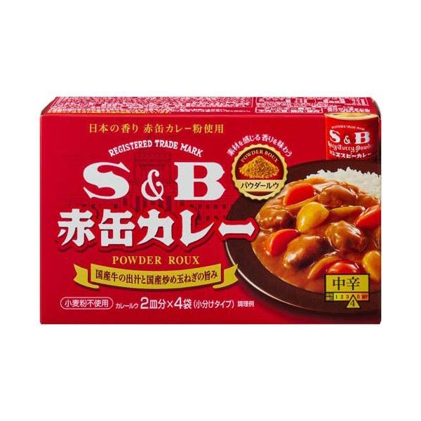 S＆B 赤缶カレーパウダールウ 中辛/インスタント食品/【発売元、製造元、輸入元又は販売元】エスビー食品/【S＆B 赤缶カレーパウダールウ 中辛の商品詳細】●S＆B伝統の赤缶カレー粉の香りを中心に、厳選した国産牛の出汁と国産炒め玉ねぎを使用...