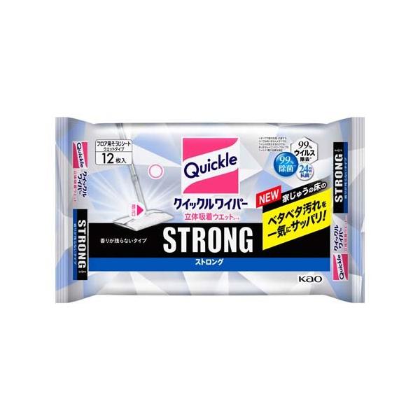 クイックルワイパー 立体吸着ウエットシート ストロング/住居掃除用品/ブランド：クイックルワイパー/【発売元、製造元、輸入元又は販売元】花王/【クイックルワイパー 立体吸着ウエットシート ストロングの商品詳細】●床のガンコな油汚れも一気にサ...
