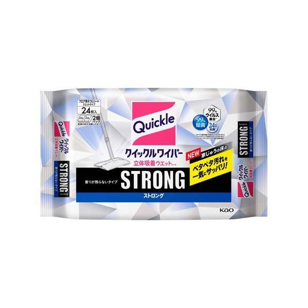 クイックルワイパー 立体吸着ウエットシート ストロング/住居掃除用品/ブランド：クイックルワイパー/【発売元、製造元、輸入元又は販売元】花王/【クイックルワイパー 立体吸着ウエットシート ストロングの商品詳細】●床のガンコな油汚れも一気にサ...