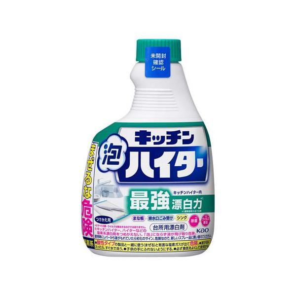 キッチン泡ハイター つけかえ用/キッチン用洗剤/ブランド：ハイター/【発売元、製造元、輸入元又は販売元】花王/【キッチン泡ハイター つけかえ用の商品詳細】●キッチンハイター内最強漂白力*1●除菌*2●ウイルス除去*2*1標準使用方法で比較*...
