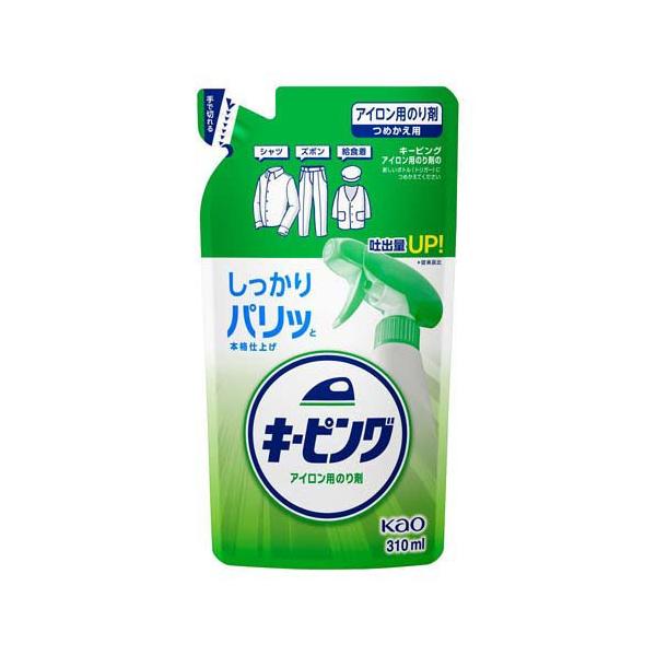 キーピングアイロン用のり剤 つめかえ/アイロン用品/ブランド：キーピング/【発売元、製造元、輸入元又は販売元】花王/【キーピングアイロン用のり剤 つめかえの商品詳細】●衣類をパリッと仕上げて、仕上がりが長持ちします。●エリ・そでなど、部分仕...
