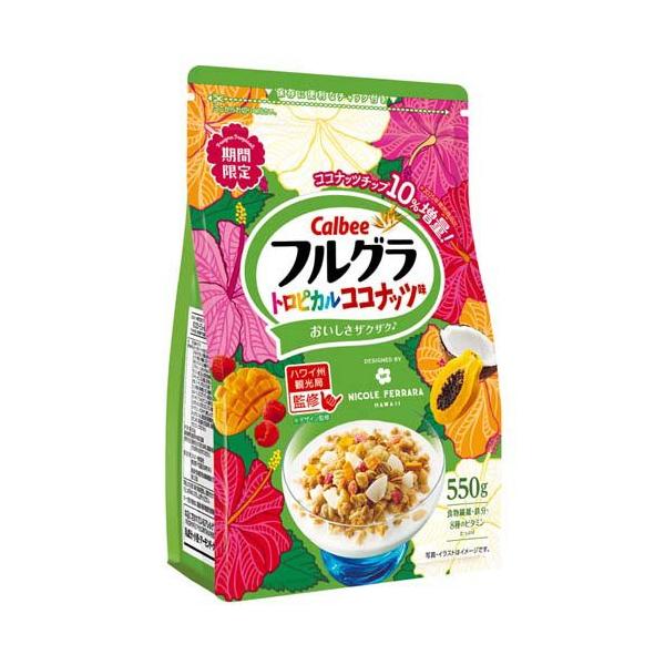 フルグラトロピカルココナッツ味/インスタント食品/【発売元、製造元、輸入元又は販売元】カルビー/【フルグラトロピカルココナッツ味の商品詳細】●1日の始まりに選びたくなるフレーバー。●ココナッツ味のグラノーラ生地に大粒のココナッツチップ、マン...