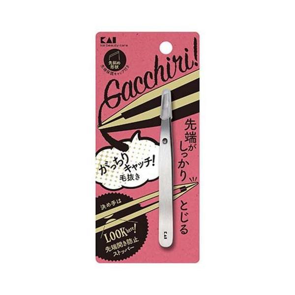 がっちりキャッチ毛抜き シルバー/メイクアップ小物/ブランド：貝印/( メイク道具 毛抜き )/【発売元、製造元、輸入元又は販売元】貝印/【がっちりキャッチ毛抜き シルバーの商品詳細】●毛をしっかりとつかめるように、先端は斜めの形状に設計し...