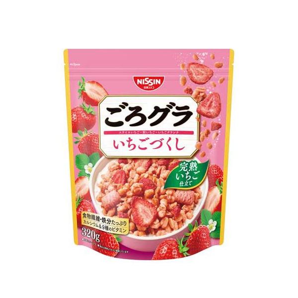 ごろグラ いちごづくし/インスタント食品/ブランド：ごろっとグラノーラ/【発売元、製造元、輸入元又は販売元】日清シスコ/【ごろグラ いちごづくしの商品詳細】●心をくすぐる、ときめくおいしさ！●贅沢なごろっといちごとザクザク食感のいちごクラン...