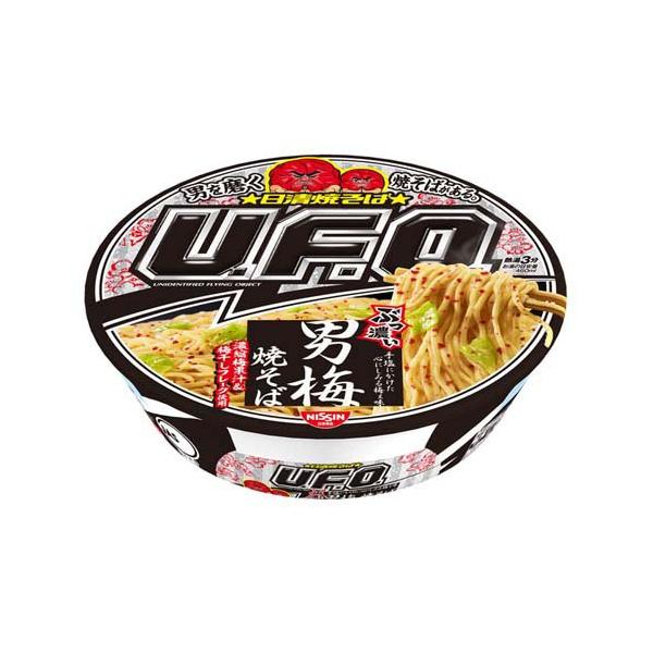 日清 焼そばU.F.O. ぶっ濃い男梅焼そば ケース/麺類/ブランド：日清焼そばU.F.O./【発売元、製造元、輸入元又は販売元】日清食品/【日清 焼そばU.F.O. ぶっ濃い男梅焼そば ケースの商品詳細】●濃い酸味、旨み、香りが特長の梅焼...