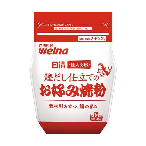日清 達人厨房 鰹だし仕立ての お好み焼粉/粉類/ブランド：日清/【発売元、製造元、輸入元又は販売元】日清製粉ウェルナ/【日清 達人厨房 鰹だし仕立ての お好み焼粉の商品詳細】素材の旨みを引き立てる鰹の風味/cate45777