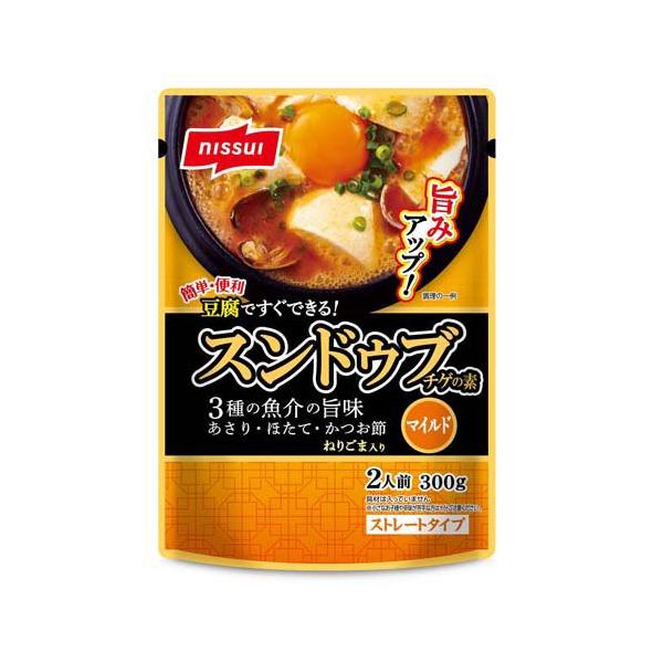 ニッスイ スンドゥブチゲの素 マイルド/調味料/( 夕飯 鍋 純豆腐 韓国料理 あさり 帆立 )/【発売元、製造元、輸入元又は販売元】ニッスイ/【ニッスイ スンドゥブチゲの素 マイルドの商品詳細】●豆腐を入れて温めるだけで、簡単にスンドゥブ...