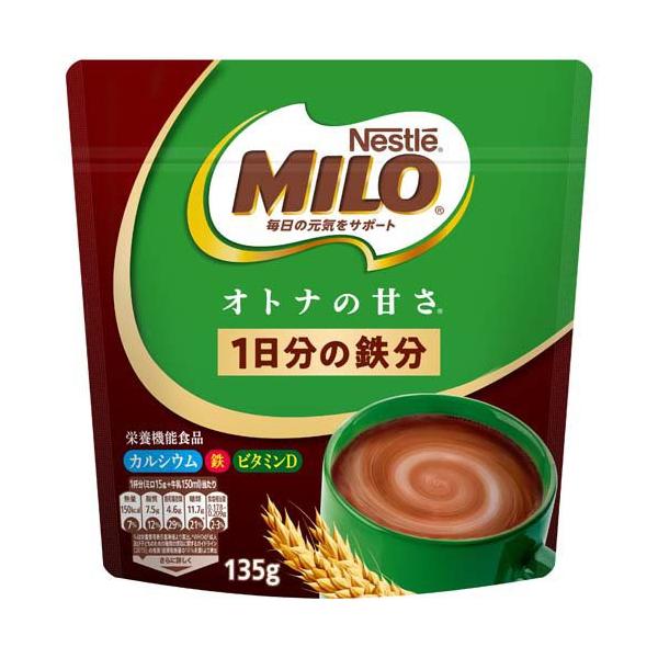 ネスレ ミロ オトナの甘さ/ココア/ブランド：ネスレ ミロ/【発売元、製造元、輸入元又は販売元】ネスレ日本/【ネスレ ミロ オトナの甘さの商品詳細】●ミロのおいしさそのまま、鉄分を摂取できる。甘さひかえめな味わい。/cate60964