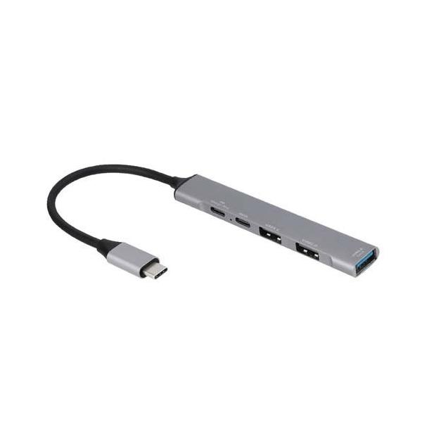 Digio2 USB3.2Gen1+2.0 4ポートアルミハブ PD対応 UH-C3384GY/情報家電/【発売元、製造元、輸入元又は販売元】ナカバヤシ/【Digio2 USB3.2Gen1+2.0 4ポートアルミハブ PD対応 UH-C3...
