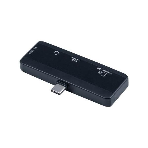 Digio2 USB3.2 Gen2 Type-C 2ポートコンボハブ SDCRW 3.5mm4極付 COM-C3SD152BK/情報家電/【発売元、製造元、輸入元又は販売元】ナカバヤシ株式会社/【Digio2 USB3.2 Gen2 Ty...