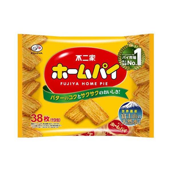 ホームパイ/お菓子/【発売元、製造元、輸入元又は販売元】不二家/【ホームパイの商品詳細】●富士山の天然水と自家製の発酵種を練り込んだパイ生地を、約700層丁寧に薄く折り重ねることで、食感の良いバターが香るサクッサクッのホームパイ。/cate...