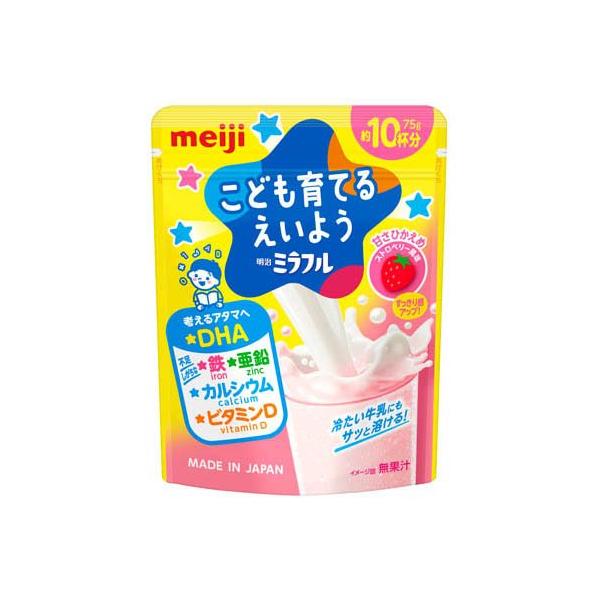 明治ミラフル 粉末飲料 ストロベリー風味/ベビー飲料/ブランド：明治/【発売元、製造元、輸入元又は販売元】明治/【明治ミラフル 粉末飲料 ストロベリー風味の商品詳細】●すっきりした甘さの、牛乳に溶かして飲む、おいしい粉末飲料●こどもに人気の...