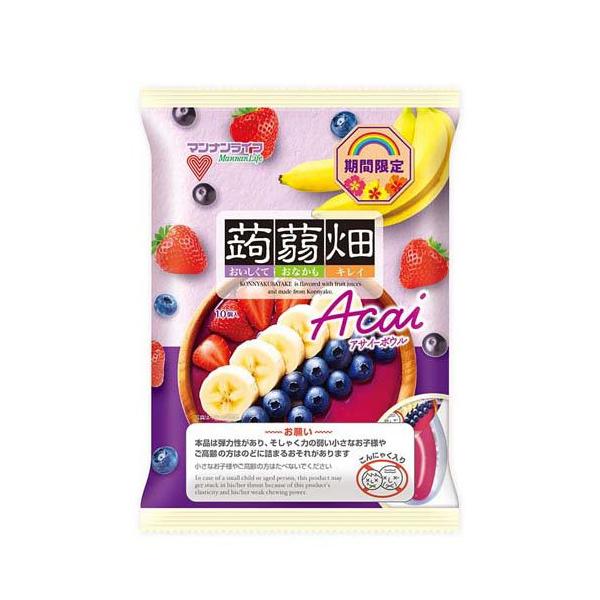 蒟蒻畑アサイーボウル/ガム・グミ・ゼリー/ブランド：蒟蒻畑/【発売元、製造元、輸入元又は販売元】マンナンライフ/【蒟蒻畑アサイーボウルの商品詳細】●濃厚なアサイーをバナナピューレなどの様々な果汁で甘酸っぱくたべやすい味わいに仕上げました。/...