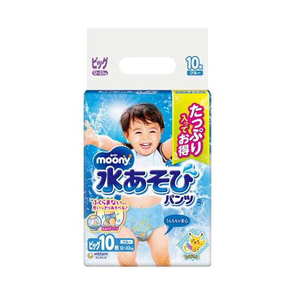 ムーニー 水あそびパンツ ブルー ビッグ 12kg〜22kg おむつ パンツ/おむつ/ブランド：ムーニー　水あそびパンツ/【発売元、製造元、輸入元又は販売元】ユニ・チャーム/【ムーニー 水あそびパンツ ブルー ビッグ 12kg〜22kg お...