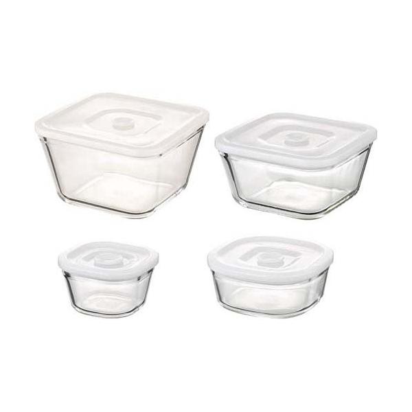 iwaki 密閉パック＆レンジ4点セット ホワイト PSC-MP-4W1/キッチン用品/ブランド：イワキ(iwaki)/( 耐熱ガラス 保存容器 電子レンジ オーブン 食洗機 )/【発売元、製造元、輸入元又は販売元】AGCテクノグラス ハウ...