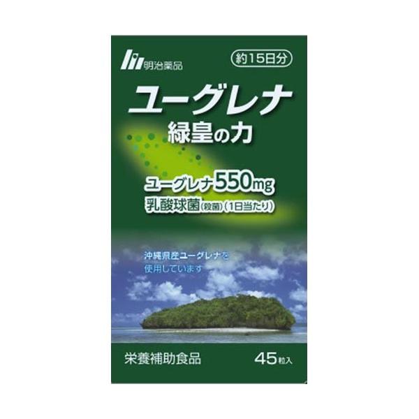 ユーグレナ緑皇の力/ビューティーサプリメント/ブランド：ユーグレナ/【発売元、製造元、輸入元又は販売元】明治薬品/【ユーグレナ緑皇の力の商品詳細】●ユーグレナに乳酸菌約1000億個相当。15日分/cate05660
