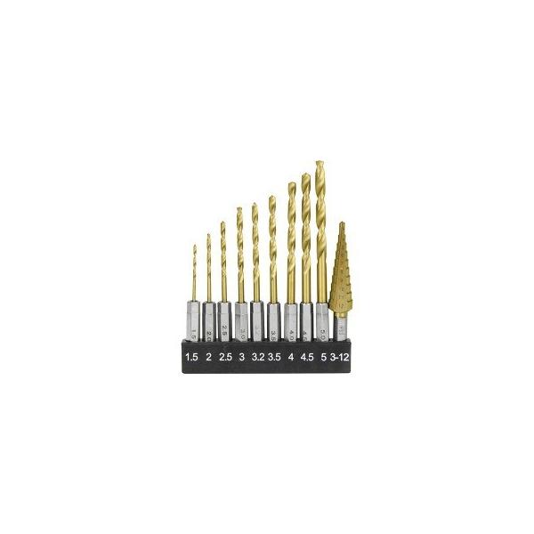 E-Value 鉄工用ドリル&amp;ステップドリル チタンコーティング 六角軸 ETD-10STEP/DIY/ブランド：E-Value/【発売元、製造元、輸入元又は販売元】藤原産業/【E-Value 鉄工用ドリル&amp;ステップドリル ...