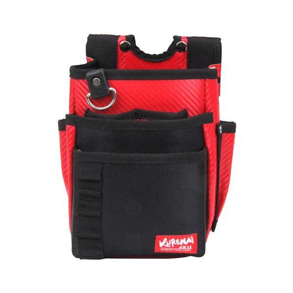 SK11 紅 腰袋3段 SKC2-4RD/DIY/ブランド：SK11/【発売元、製造元、輸入元又は販売元】藤原産業/【SK11 紅 腰袋3段 SKC2-4RDの商品詳細】●ツールの収納・携帯。●回転式安全コード取り付け金具がついています。●...