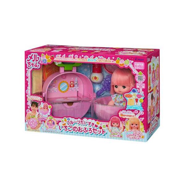 フルーツだいすき いちごのおふろセット/ベビーおもちゃ/ブランド：パイロット/【発売元、製造元、輸入元又は販売元】パイロットコーポレーション/【フルーツだいすき いちごのおふろセットの商品詳細】●お湯(36度以上)に入ると髪の毛の色が、いち...