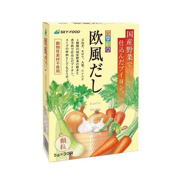 スカイ・フード 四季彩々欧風だし/調味料/ブランド：四季彩々/【発売元、製造元、輸入元又は販売元】スカイ・フード/【スカイ・フード 四季彩々欧風だしの商品詳細】●畜肉エキス(牛・豚・チキン)やその他の動物素材を一切使用せず、野菜の旨みで美味...