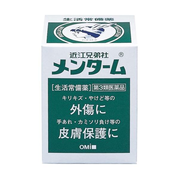 近江兄弟社 メンターム/キズ薬・消毒薬/ブランド：メンターム/【発売元、製造元、輸入元又は販売元】近江兄弟社/【近江兄弟社 メンタームの商品詳細】●近江兄弟社メンタームは、皮膚の表面を被覆して外側からの刺激からお肌を守ります。また血行の改善...