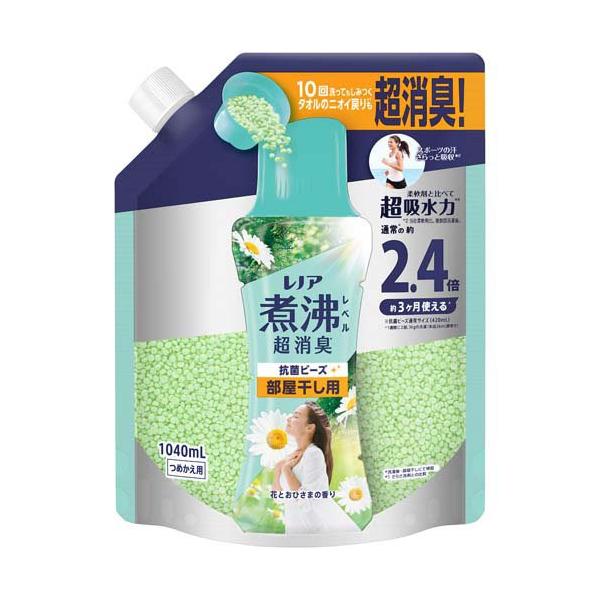 レノア 煮沸レベル消臭 抗菌ビーズ 部屋干し 花とおひさまの香り 詰め替え/加香剤/ブランド：レノア抗菌ビーズ/【発売元、製造元、輸入元又は販売元】P＆G(プロクター＆ギャンブル)/【レノア 煮沸レベル消臭 抗菌ビーズ 部屋干し 花とおひさ...