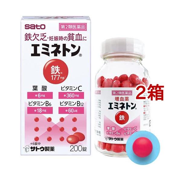 エミネトン/貧血・婦人薬/ブランド：エミネトン/( 増血薬 貧血 鉄 葉酸 ビタミンC ビタミンB6 B12 )/【発売元、製造元、輸入元又は販売元】佐藤製薬/・単品JAN：4987316006215/【エミネトンの商品詳細】●貧血の改善に...