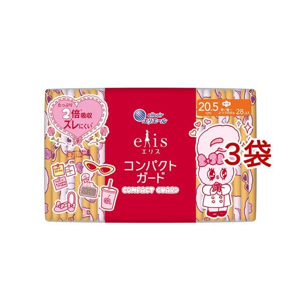 エリスコンパクトガード 多い昼〜ふつうの日用 羽つき エスターバニー企画品/生理用品/ブランド：elis(エリス)/【発売元、製造元、輸入元又は販売元】大王製紙/・単品JAN：4902011890068/【エリスコンパクトガード 多い昼〜ふ...