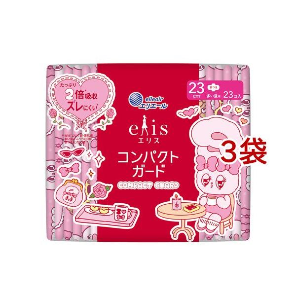 エリスコンパクトガード 多い昼用 羽つき エスターバニー企画品/生理用品/ブランド：elis(エリス)/【発売元、製造元、輸入元又は販売元】大王製紙/・単品JAN：4902011890082/【エリスコンパクトガード 多い昼用 羽つき エス...