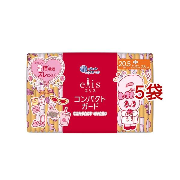 エリスコンパクトガード 多い昼〜ふつうの日用 羽つき エスターバニー企画品/生理用品/ブランド：elis(エリス)/【発売元、製造元、輸入元又は販売元】大王製紙/・単品JAN：4902011890068/【エリスコンパクトガード 多い昼〜ふ...