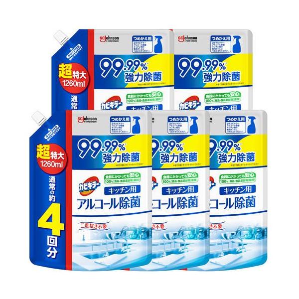 カビキラー アルコール除菌 キッチン用 詰め替え用 超特大 大容量/キッチン用洗剤/ブランド：カビキラー/( アルコールスプレー 台所 アルコール除菌剤 つめかえ )/【発売元、製造元、輸入元又は販売元】ジョンソン/・単品JAN：49016...